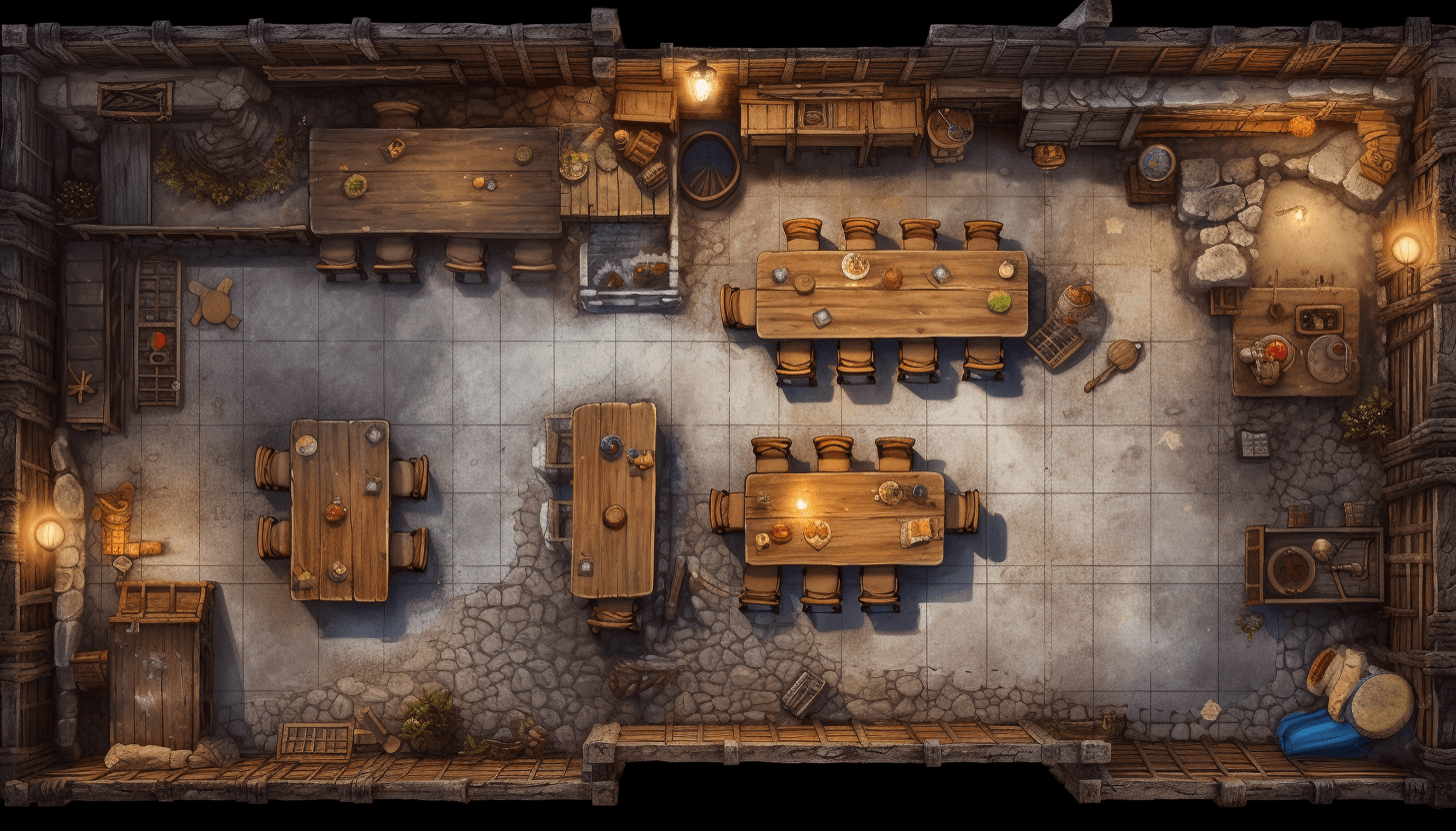 Tavern Layout Maps - NPC Beta Tavern NPC and map assets for homebrew RPG