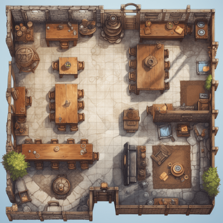 Tavern Layout Maps - NPC Beta Tavern NPC and map assets for homebrew RPG