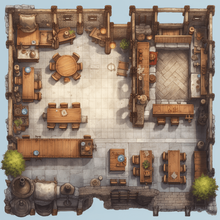 Tavern Layout Maps - NPC Beta Tavern NPC and map assets for homebrew RPG